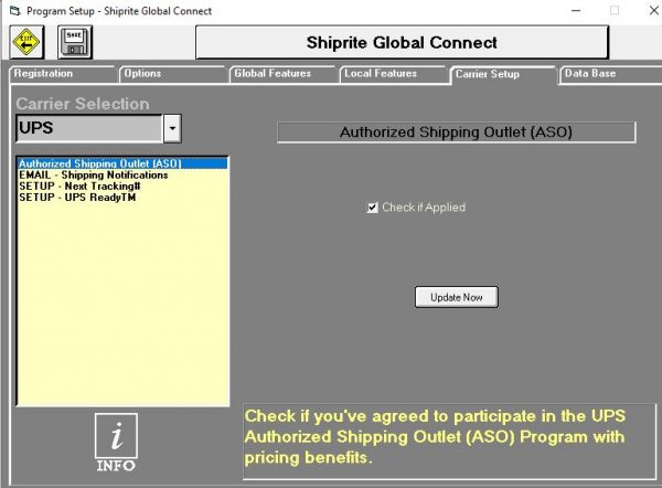 CarrierUPS – ShipRite Software