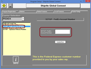 CarrierFedEx – ShipRite Software
