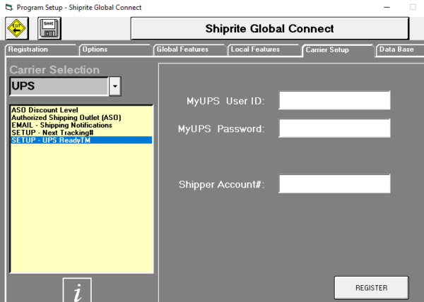 CarrierUPS – ShipRite Software